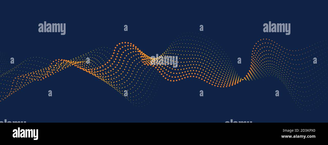 Abstract digital wave of particles. Vector illustration Stock Vector ...