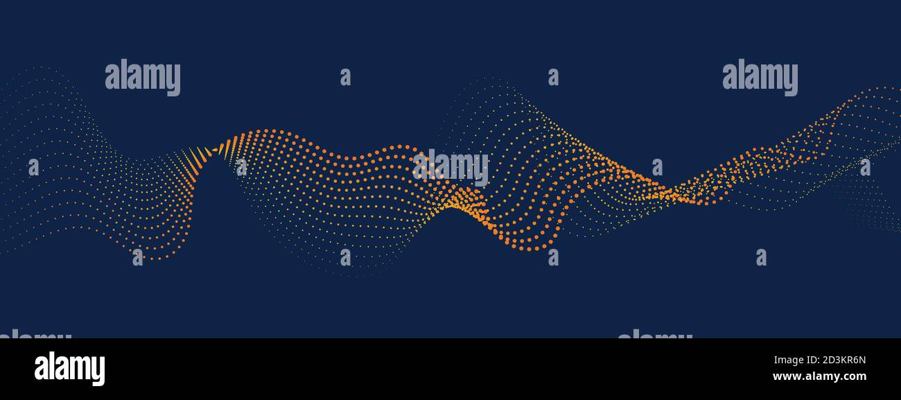 Abstract digital wave of particles. Vector illustration Stock Vector ...