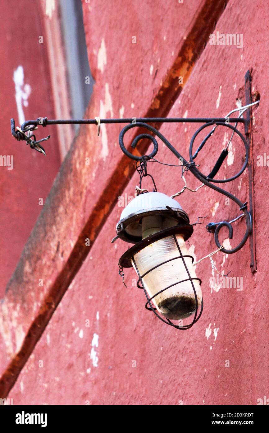 Old broken lantern Stock Photo - Alamy