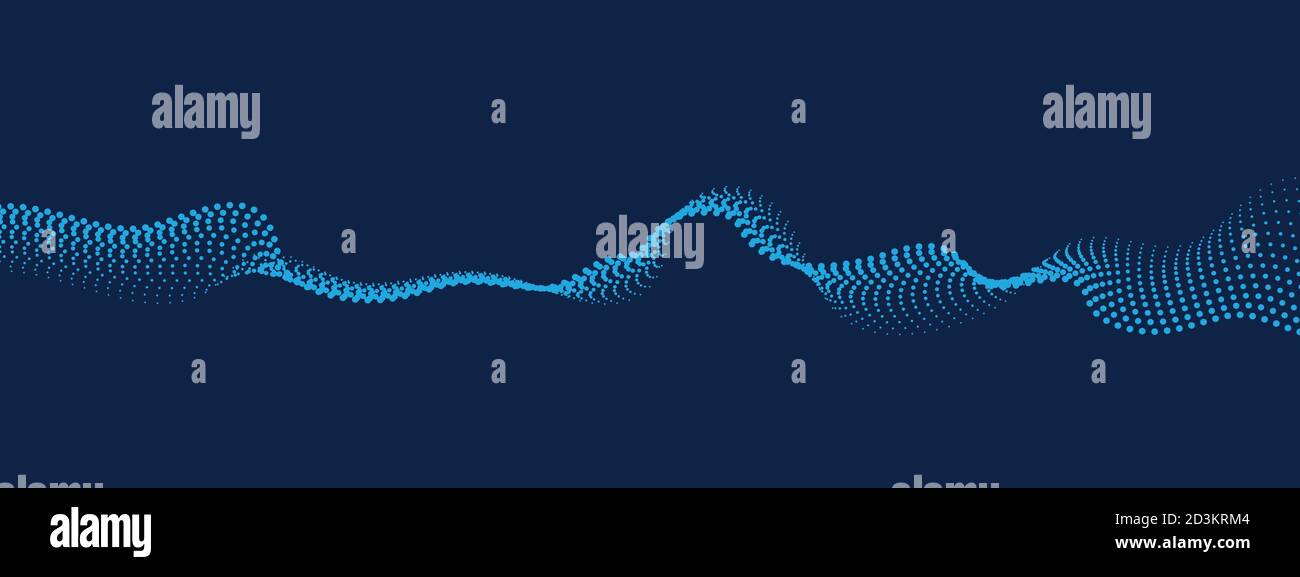 Abstract digital wave of particles. Vector illustration Stock Vector ...