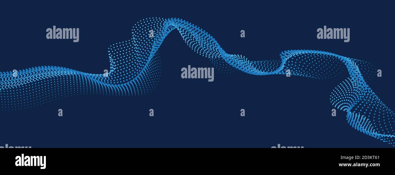 Abstract digital wave of particles. Vector illustration Stock Vector ...