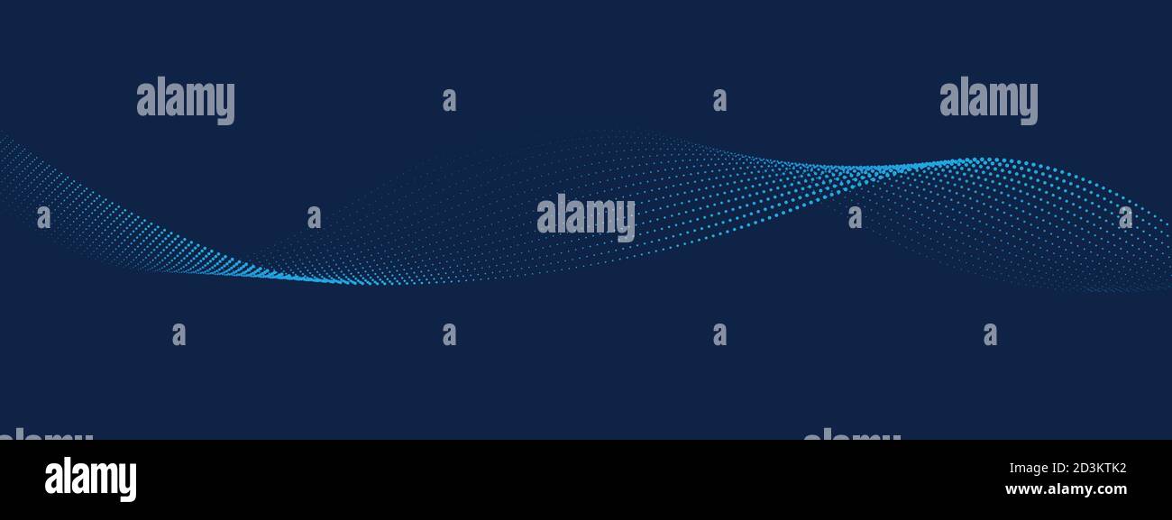 Abstract digital wave of particles. Vector illustration Stock Vector ...