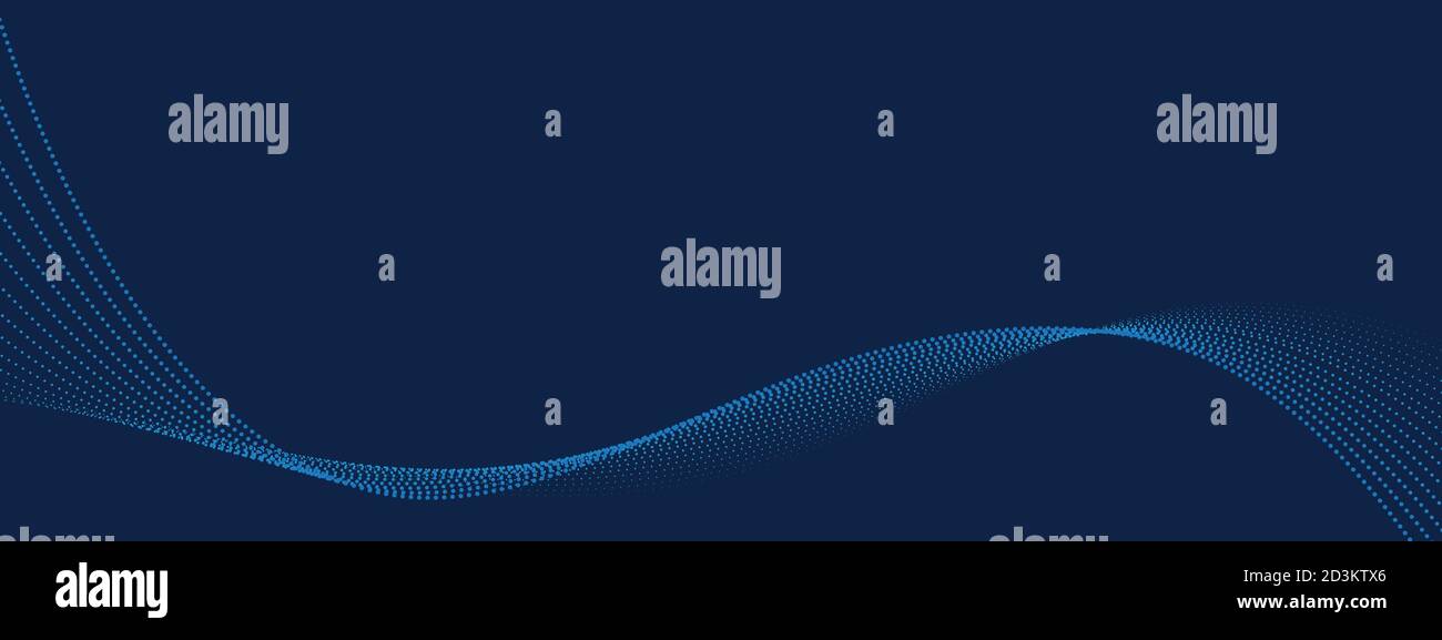 Abstract digital wave of particles. Vector illustration Stock Vector ...