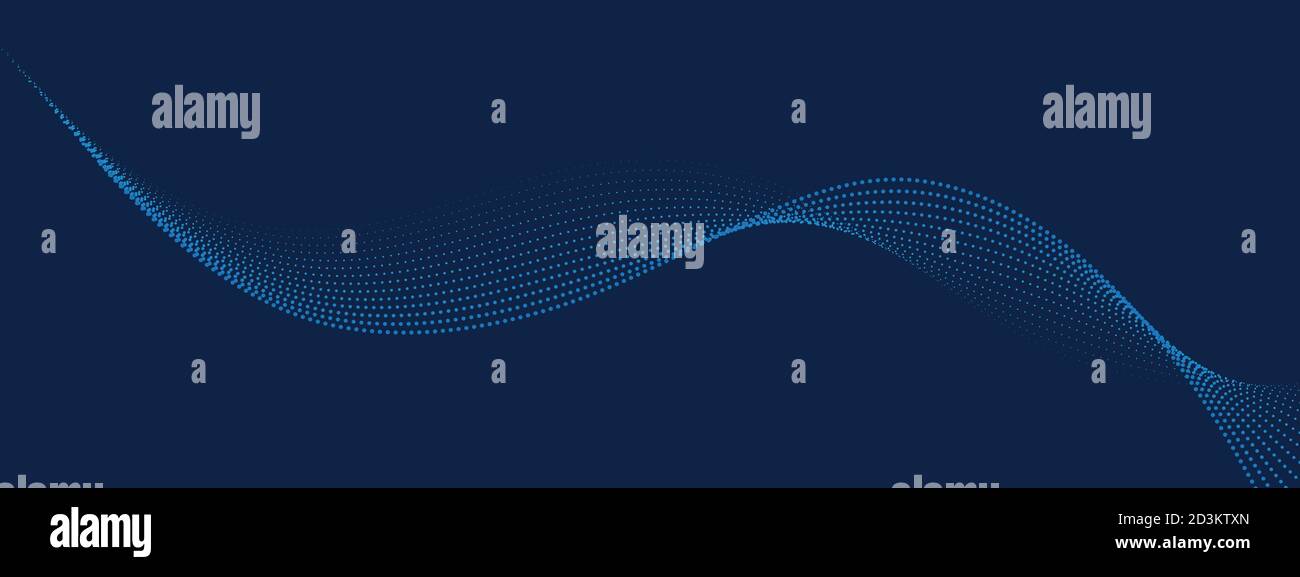 Abstract digital wave of particles. Vector illustration Stock Vector ...