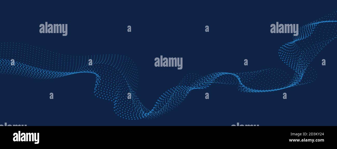 Abstract digital wave of particles. Vector illustration Stock Vector ...