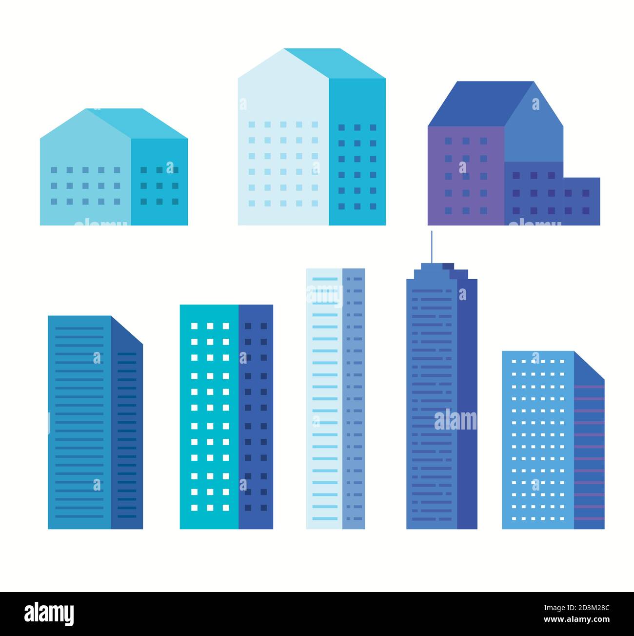 Geometric buildings Cut Out Stock Images & Pictures - Alamy