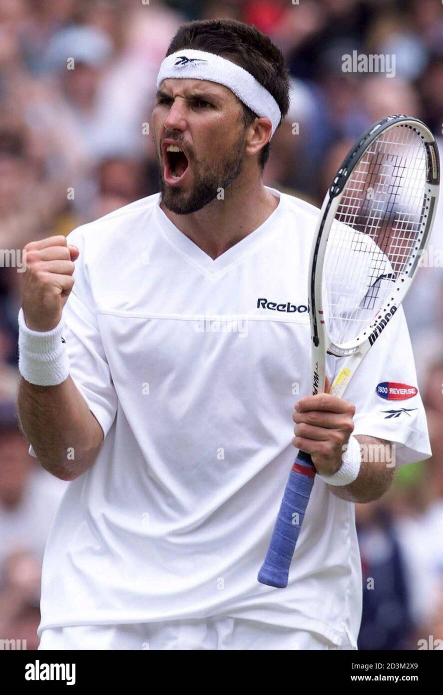 Wimbledon rafter celebrates hi-res stock photography and images - Alamy