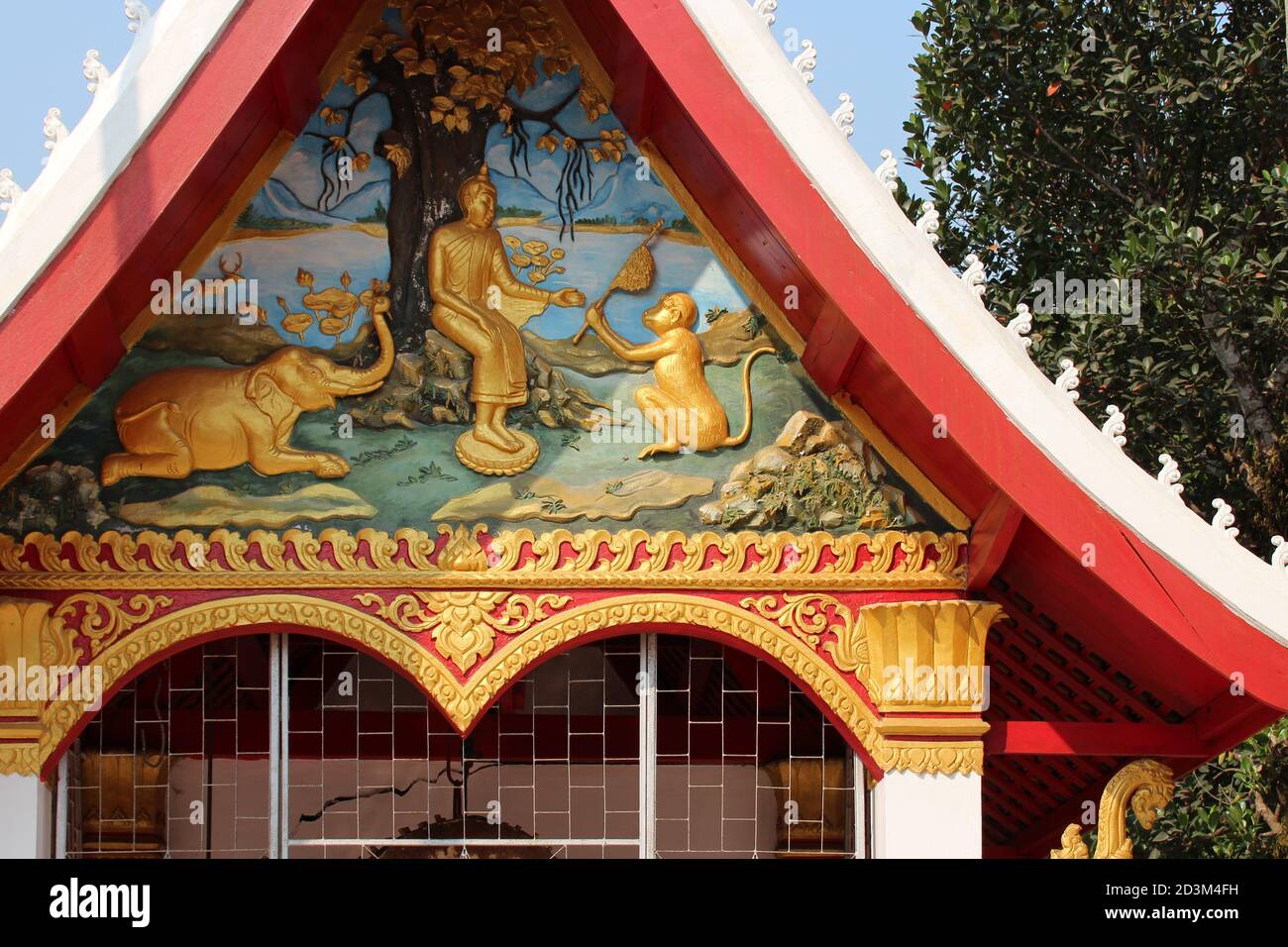 buddhist temple (Wat Boupha Viphasana Ram) in luang prabang (laos Stock ...