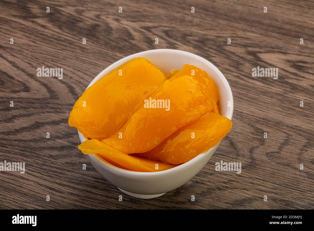Sweet delicous mango slices in syrop Stock Photo - Alamy