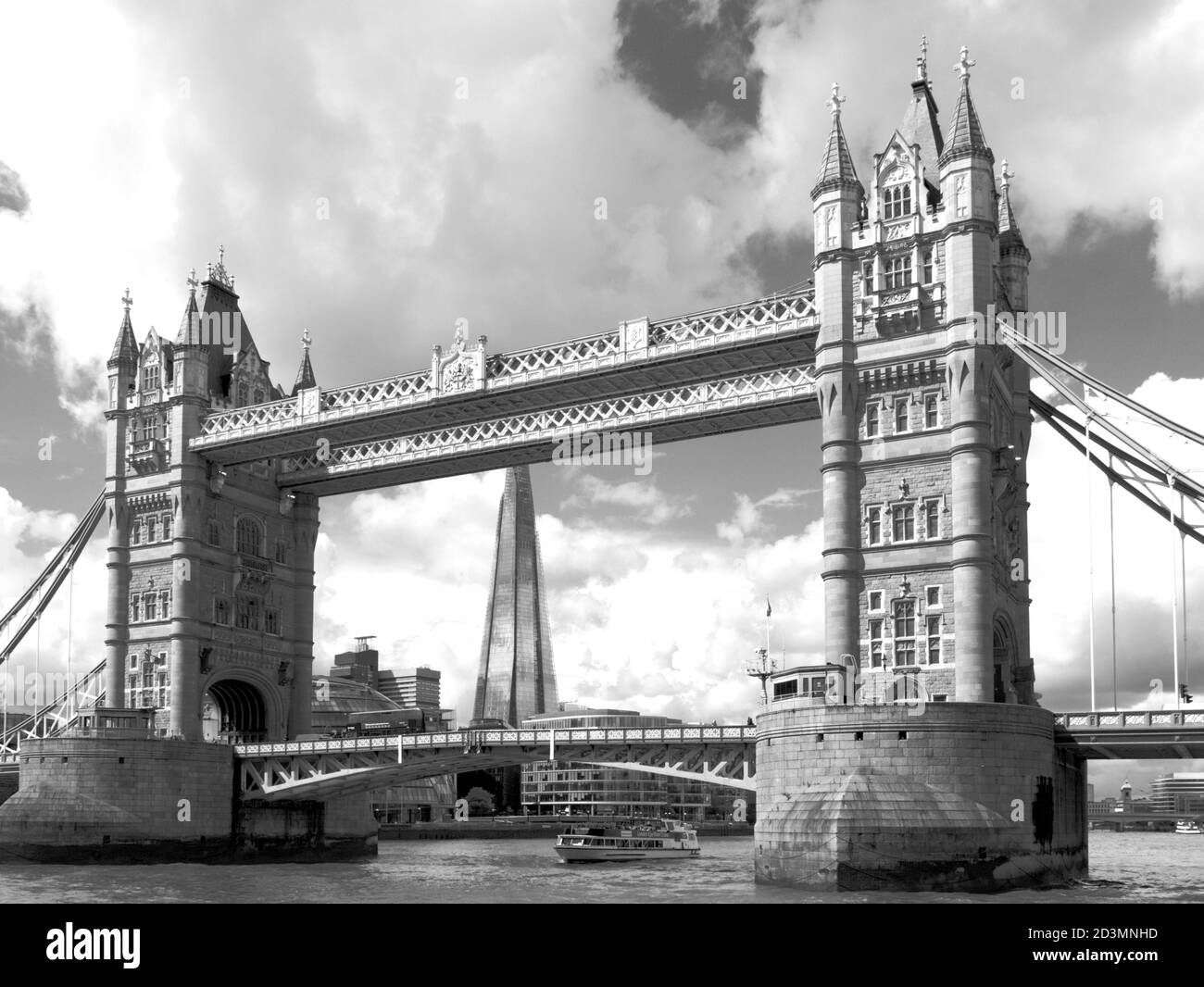 Tower bridge raised historic Black and White Stock Photos & Images - Alamy