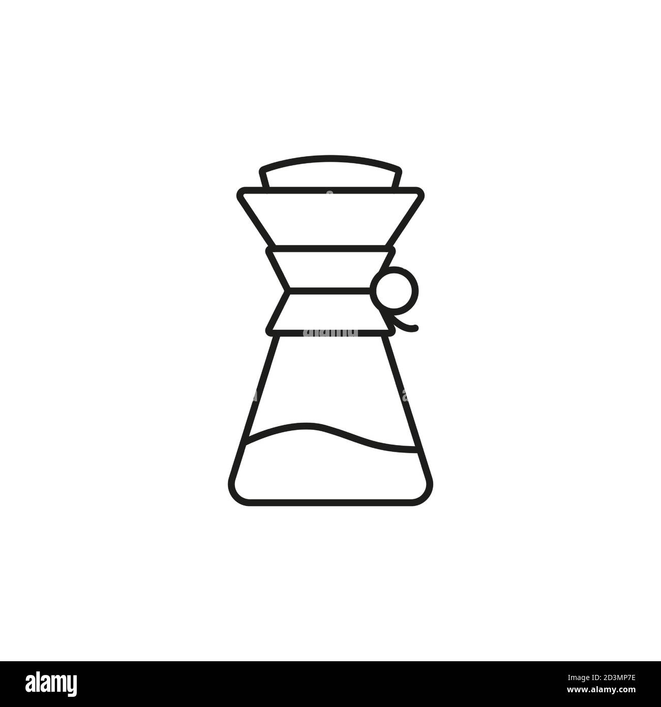 Chemex icon element of coffe icon for mobile concept and web apps. Thin ...