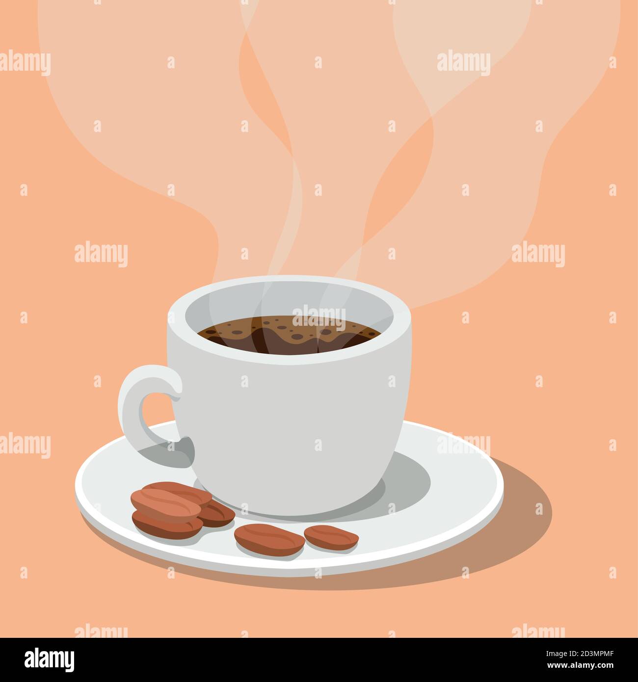 coffee cup with beans vector design Stock Vector Image & Art - Alamy