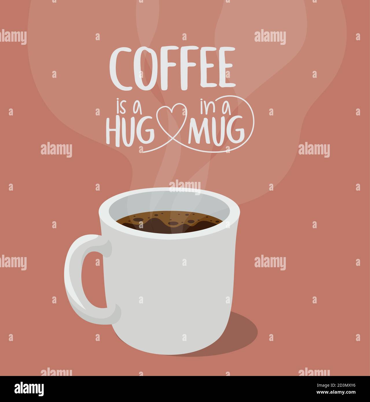coffee is a hug in a mug vector design Stock Vector Image & Art - Alamy