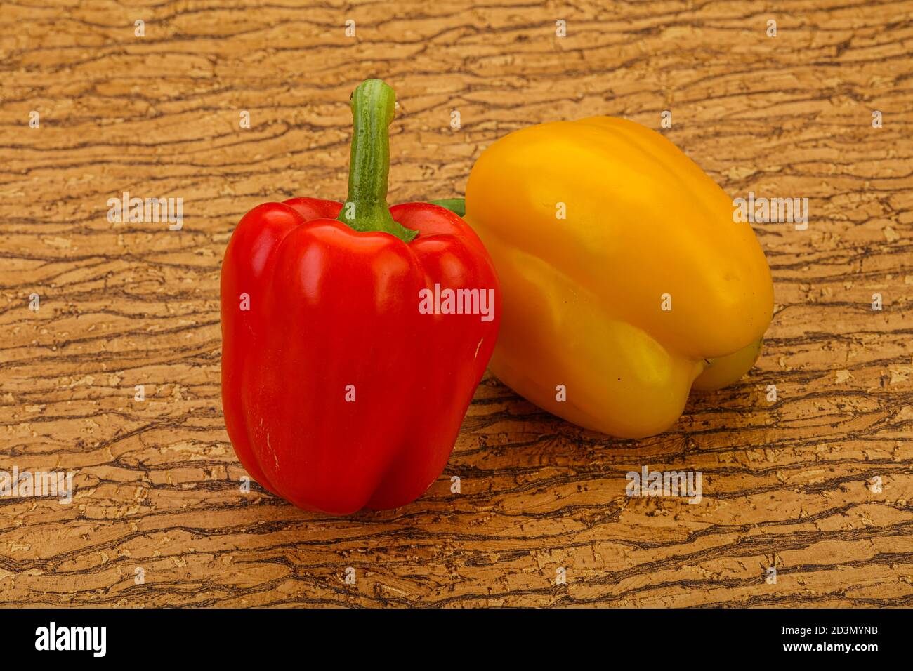 Two Ripe sweet Bulgarian bell peppers Stock Photo - Alamy