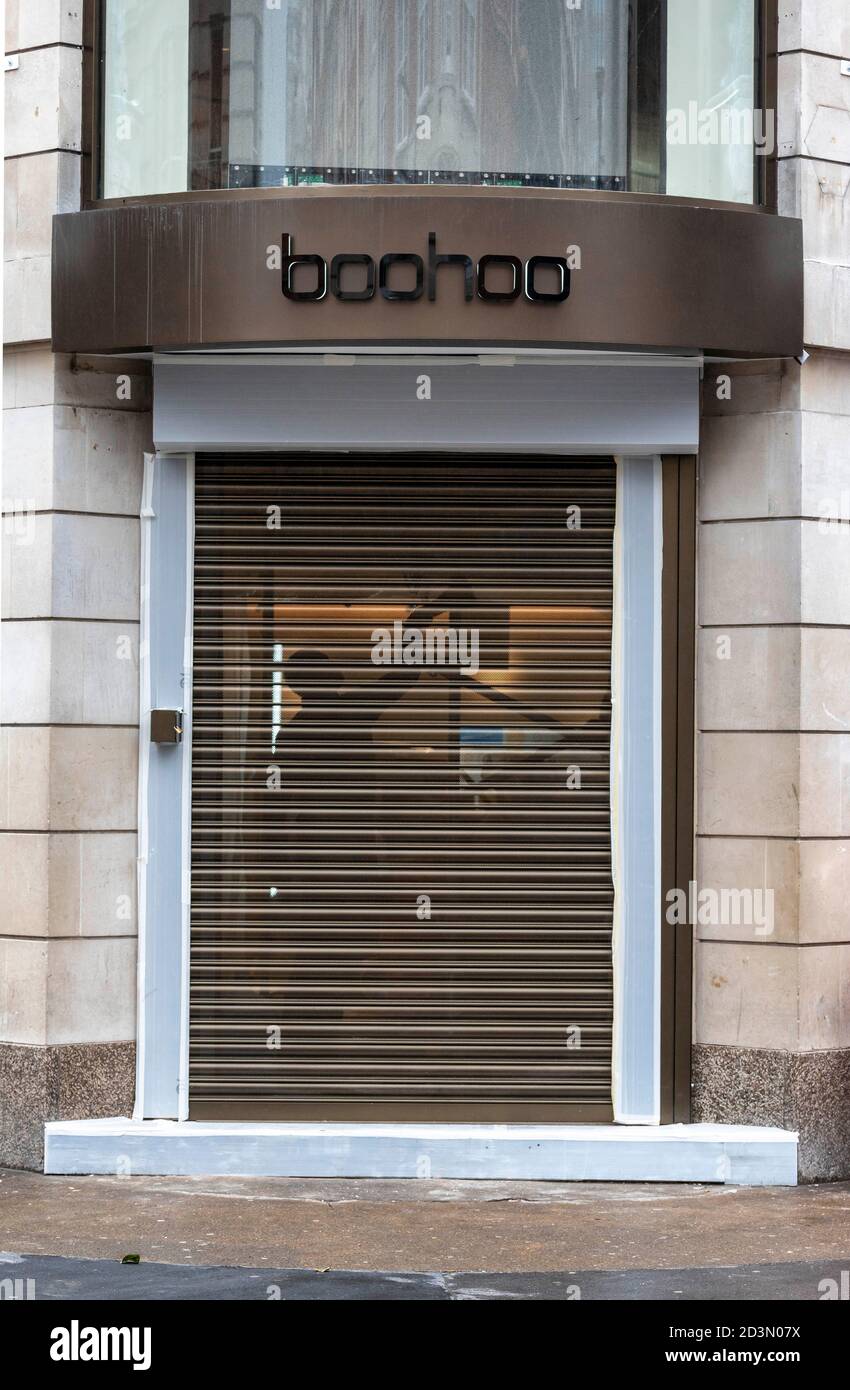 London, UK. 8th Oct, 2020. Boohoo logo seen in London. Credit: Dave ...