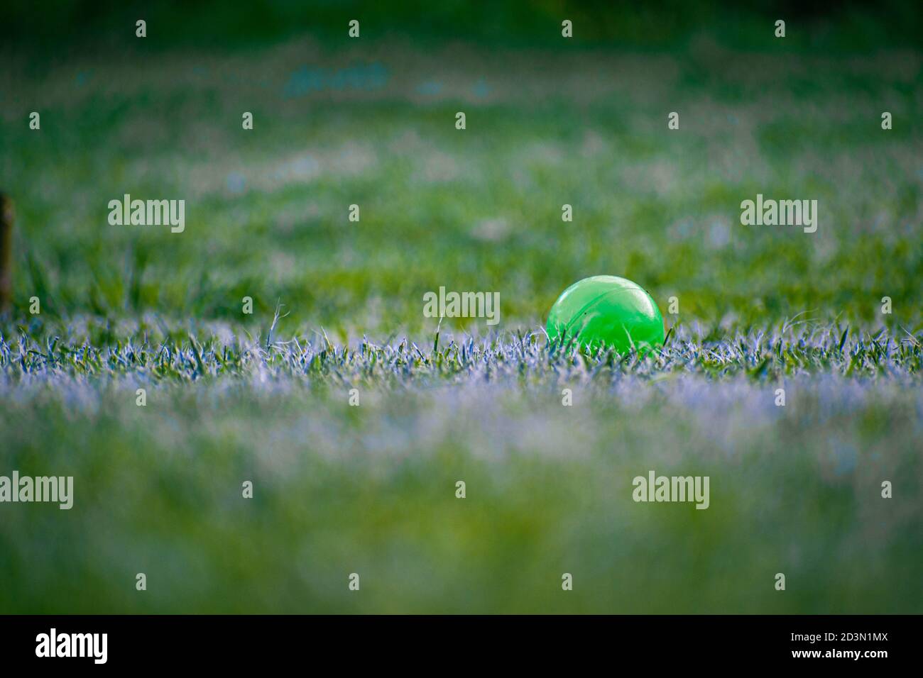 Ball on grass Stock Photo - Alamy