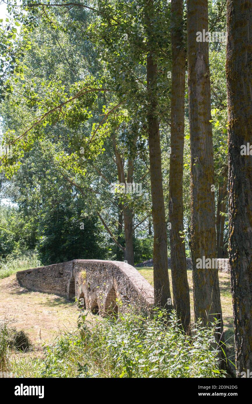 The St. Gotthard stone bridge on the rivulet Ticce has been built in ...