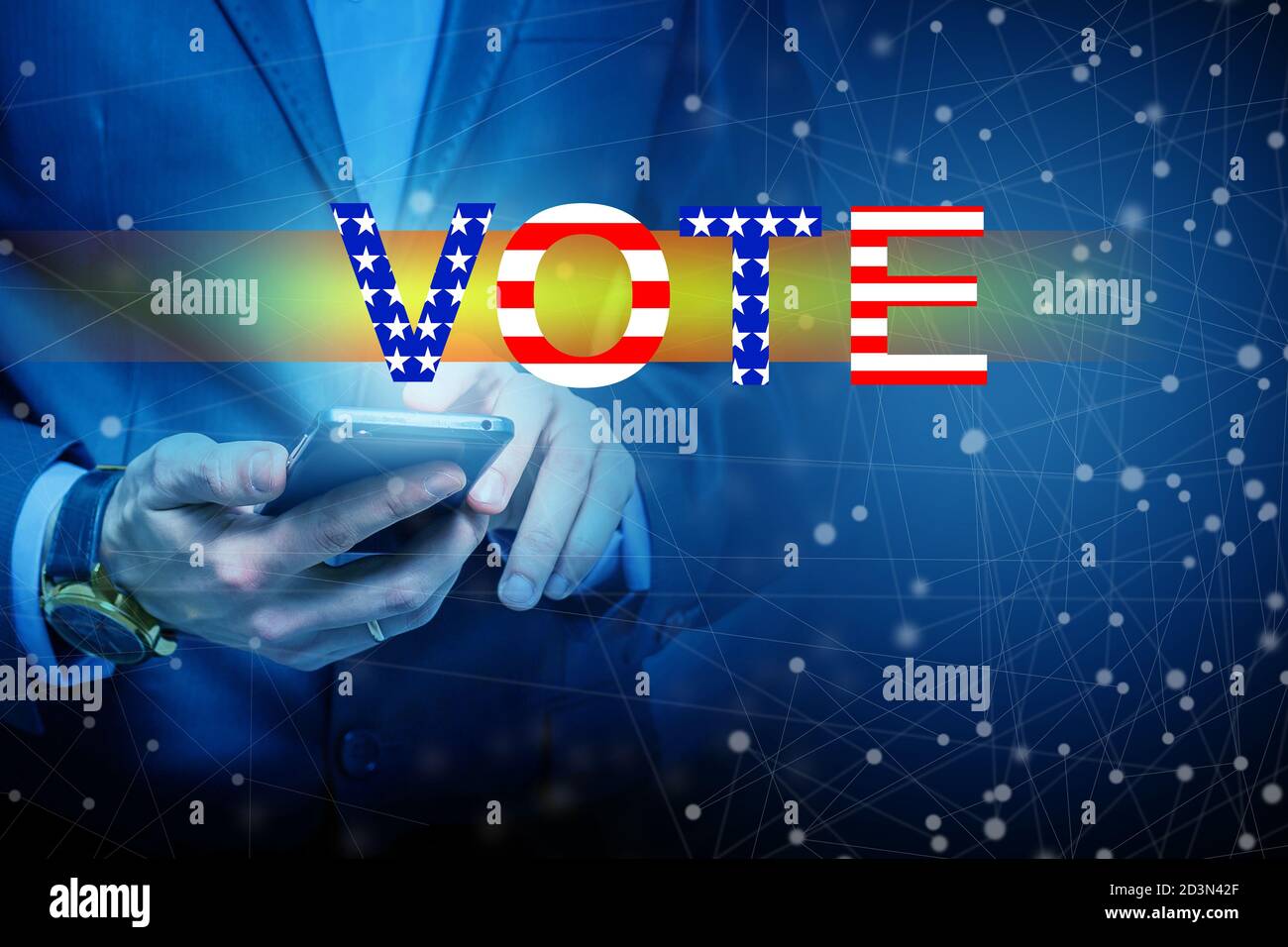Voting online smartphone screen hi-res stock photography and images - Alamy