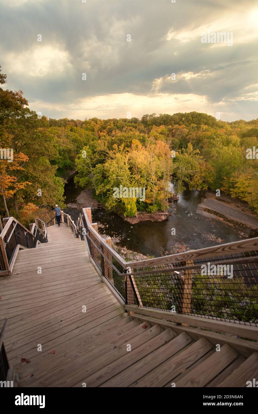 Rocky River Reservation Nature Center Steps Stock Photo - Alamy