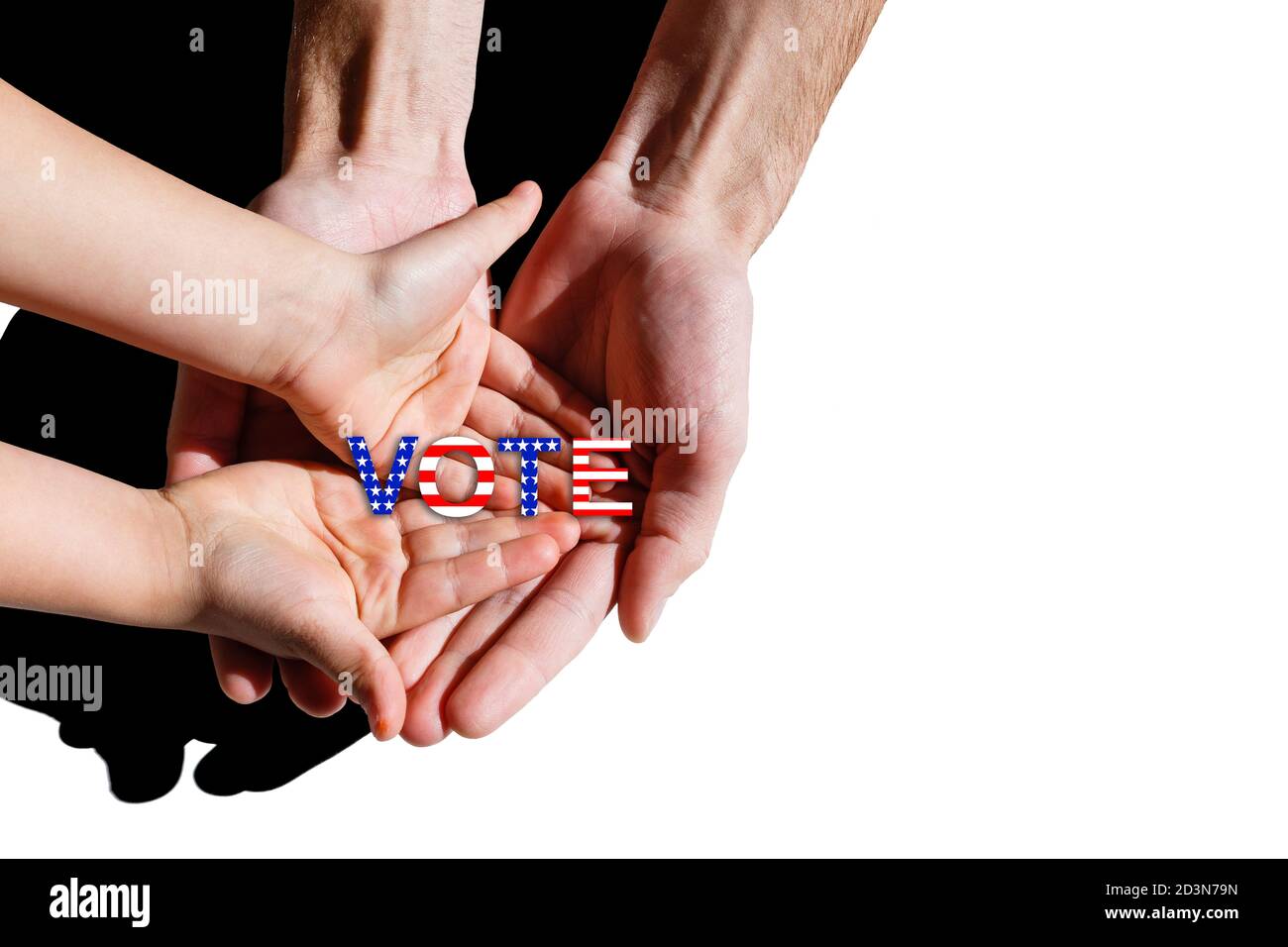 American flag and religious cross, prayer for voting Stock Photo - Alamy
