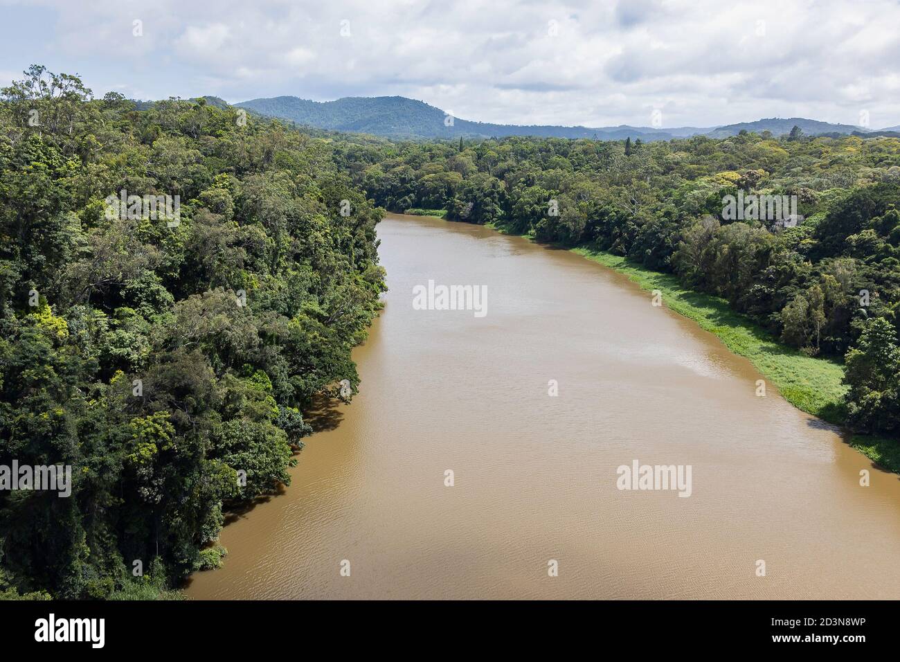 The reservoir of the Barron River behind the hydro-electric dam above ...