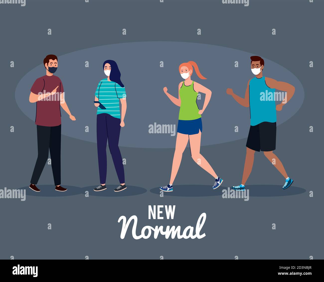 Women with facemask Stock Vector Images - Alamy