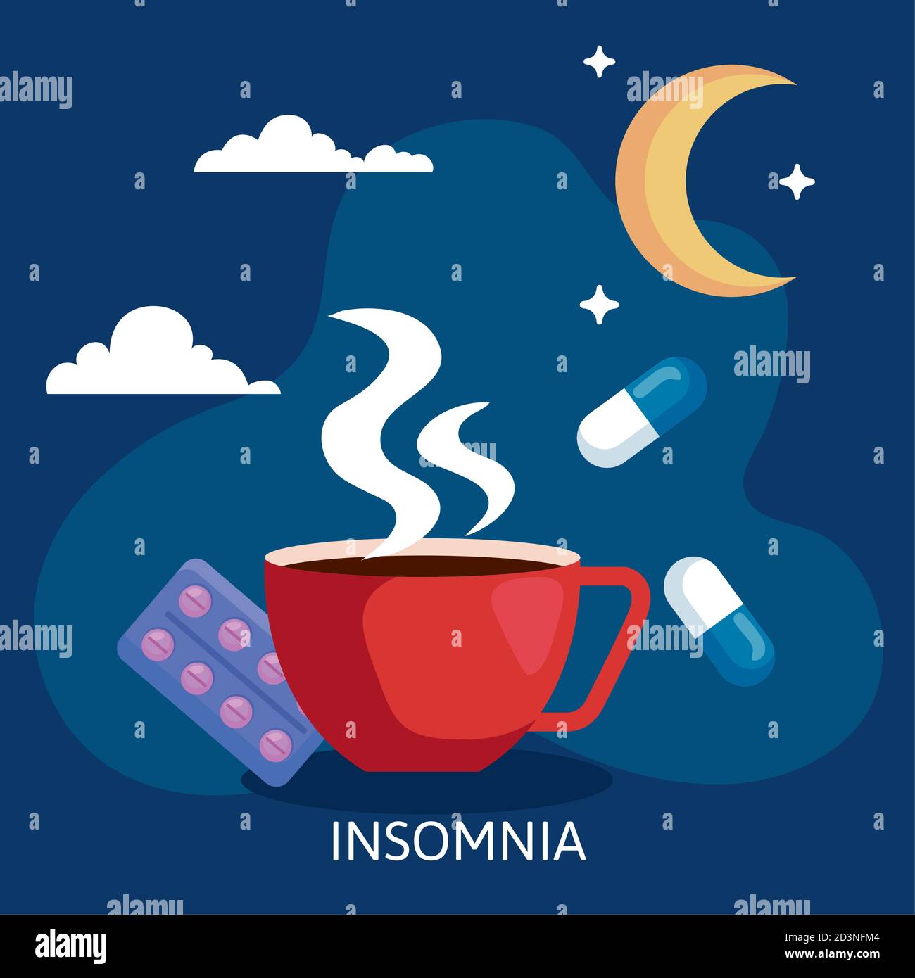 Pills and coffee Stock Vector Images - Alamy