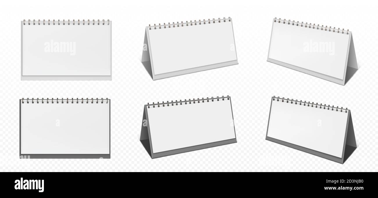 Blank white calendar on Stock Vector Images - Alamy