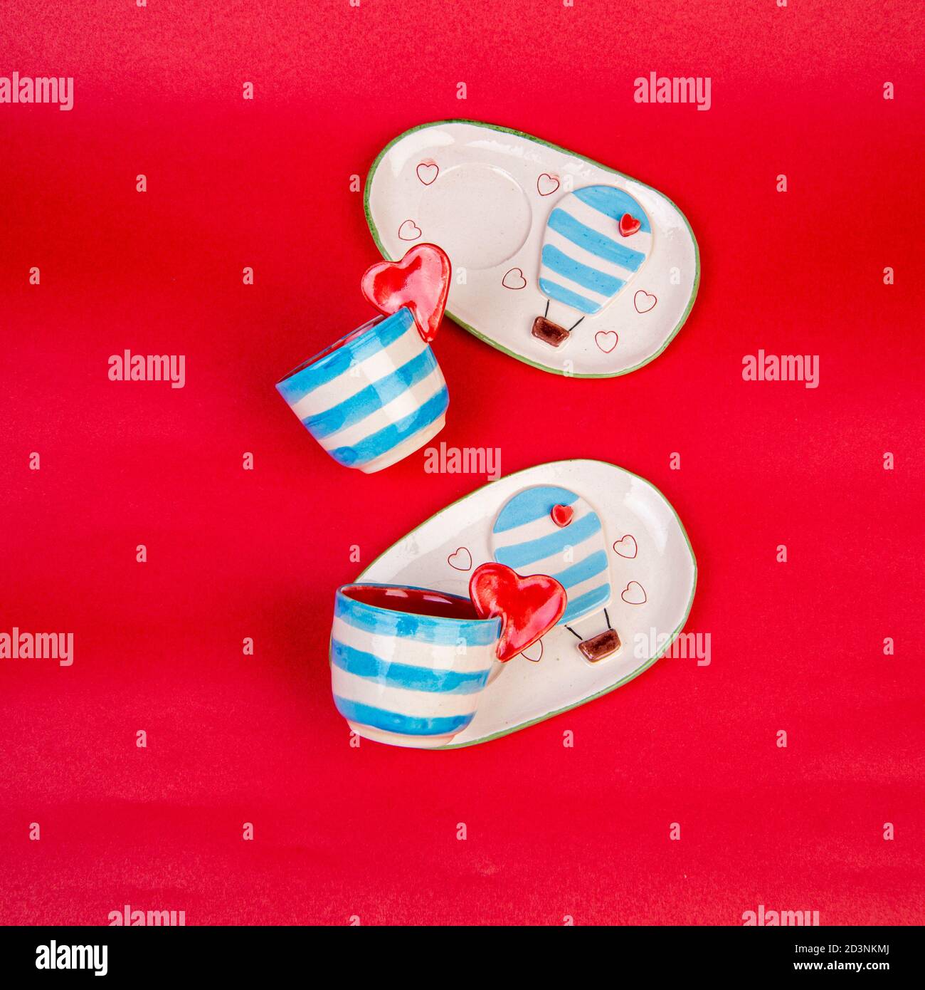 colorful ceramic coffee cups isolated Stock Photo - Alamy