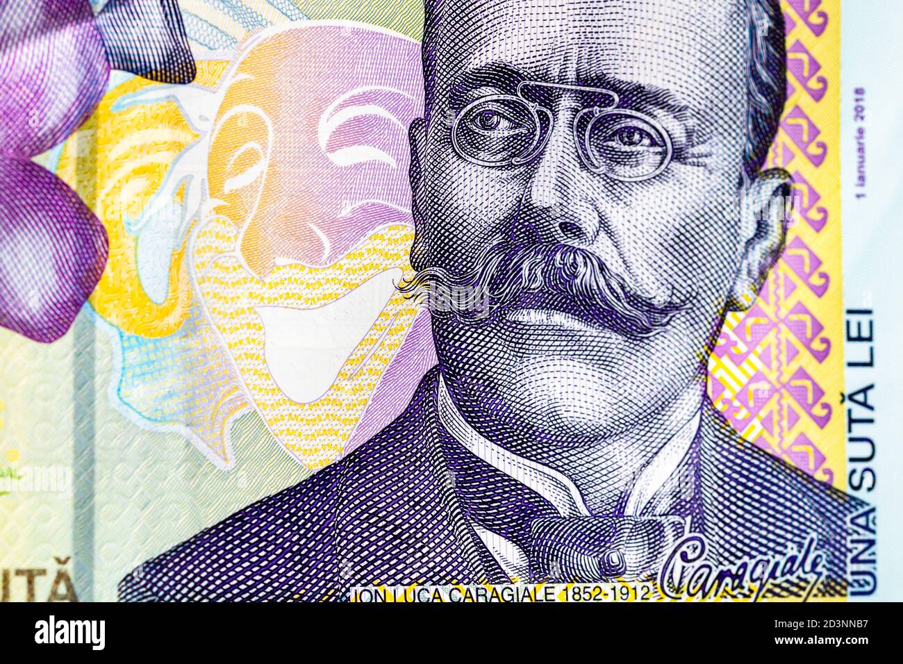 100 lei banknotes hi-res stock photography and images - Alamy