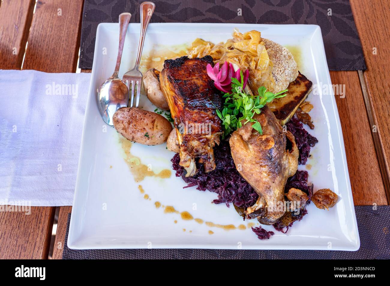 Martini Saint Martin day food meat platter with goose bbq ribs and ...