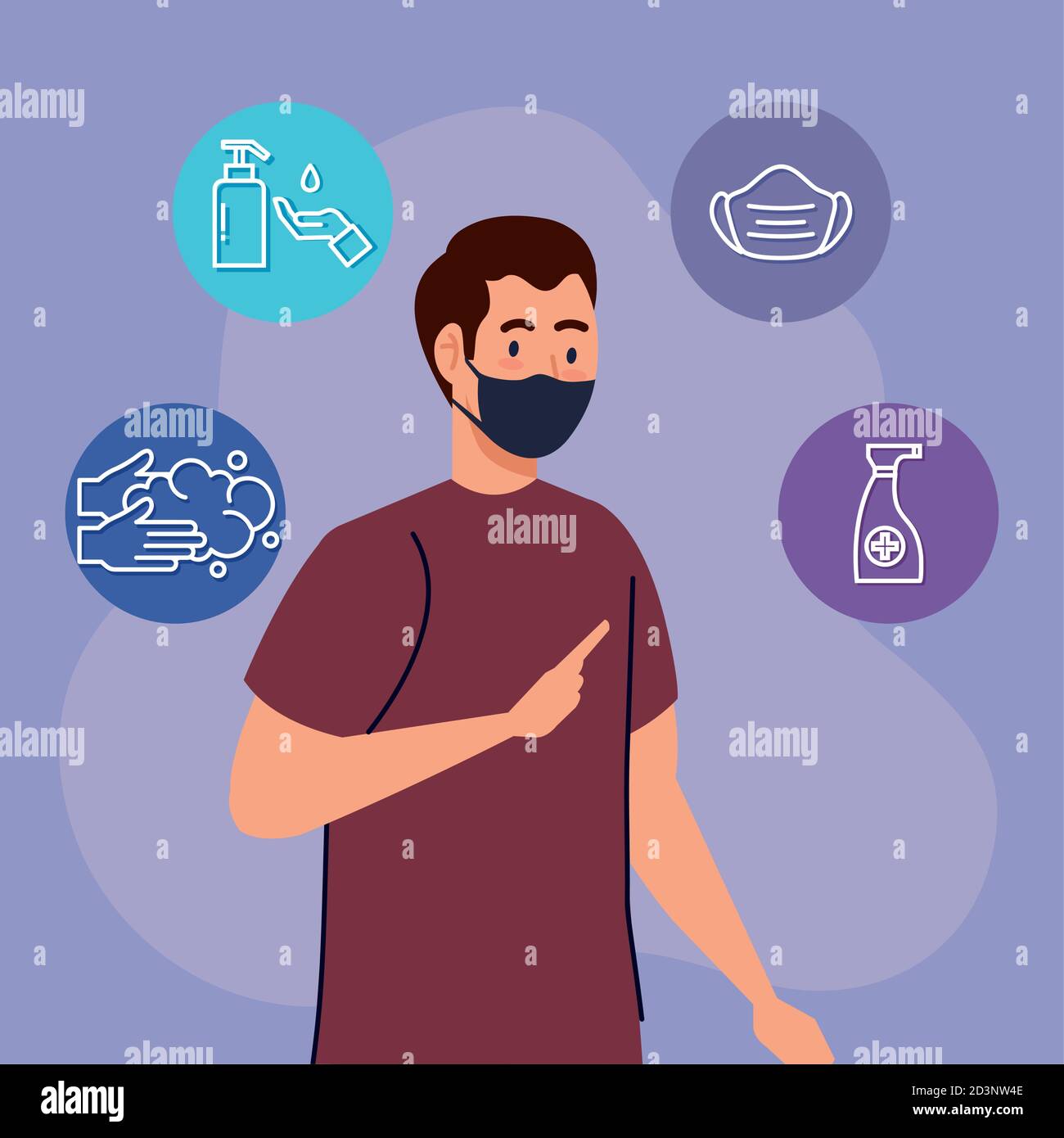 New preventive man Stock Vector Images - Alamy