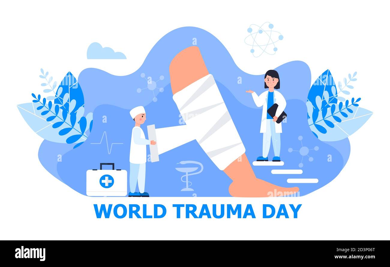 World trauma day concept vector. Event is celebrated in 17 October ...