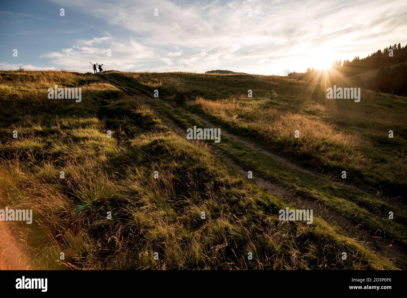 Beautiful sunset at the Izvoare, Maramures mountain Stock Photo - Alamy