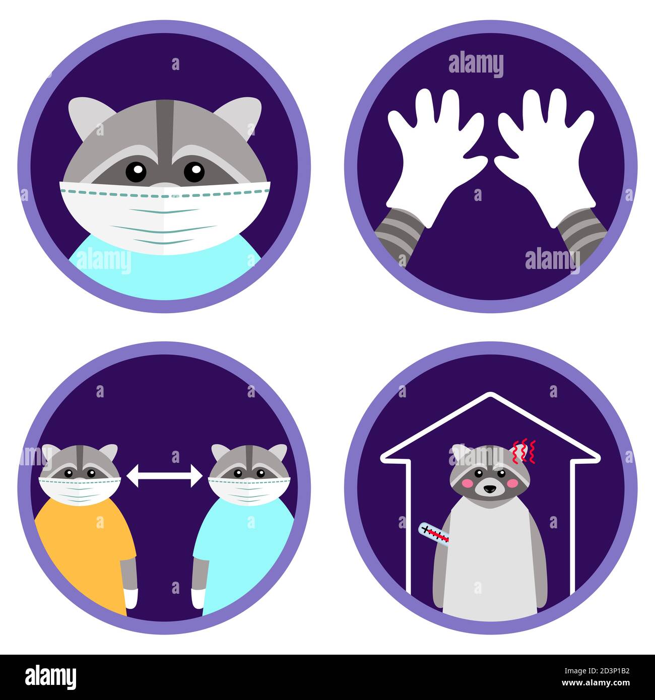 Prevent Coronavirus spread - quarantine tips illustrated by cartoon ...