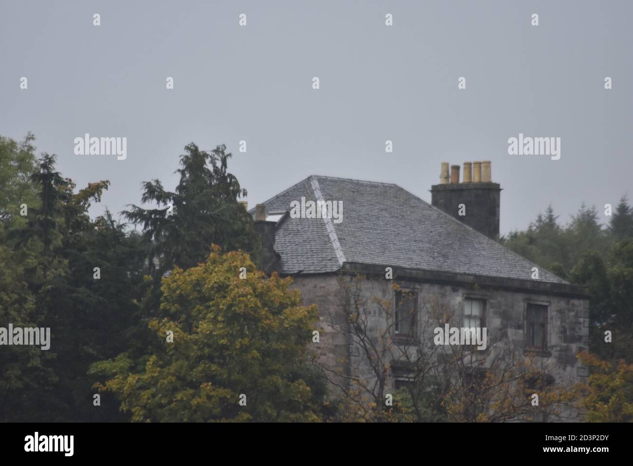 gothic house with overcast sky Stock Photo - Alamy