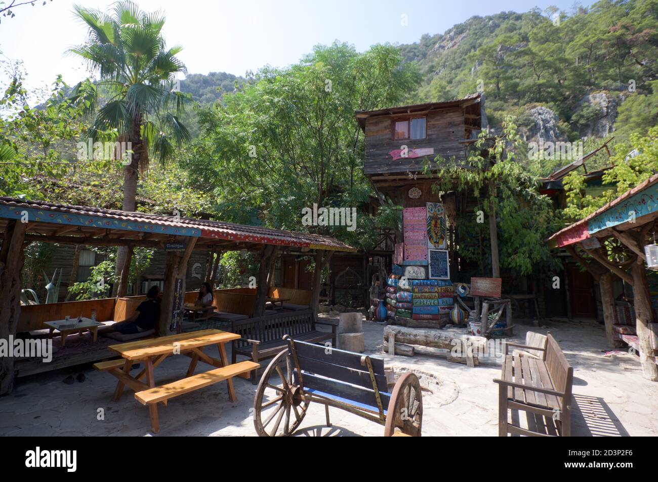 Kadir's treehouses pension, Olympos Turkey Stock Photo - Alamy