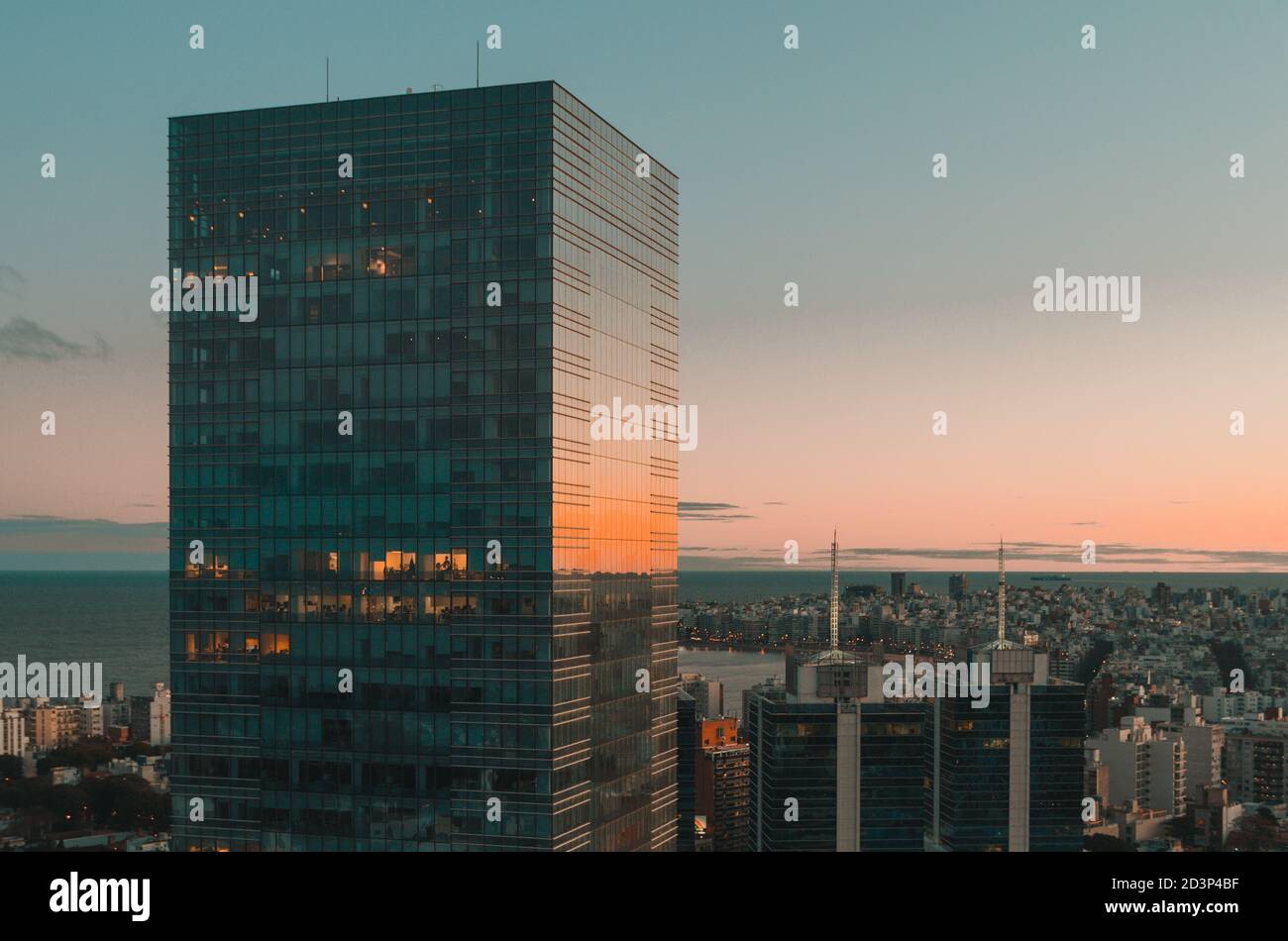 Tower 4 of Montevideo World Trade Center Stock Photo - Alamy