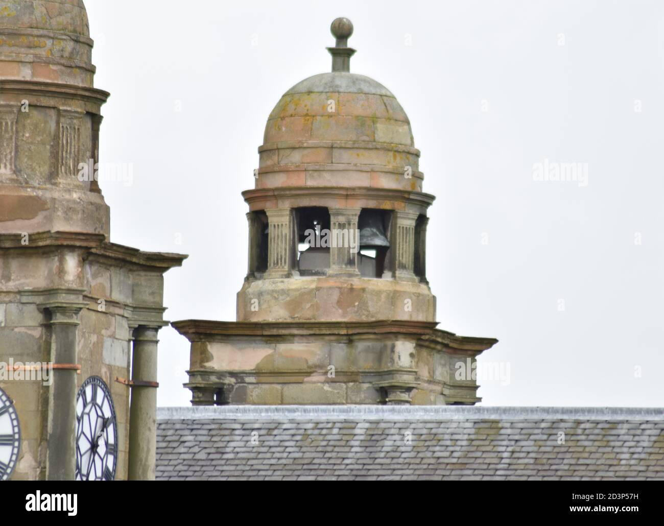 Architecture with skyline including bell tower and clock Stock Photo ...