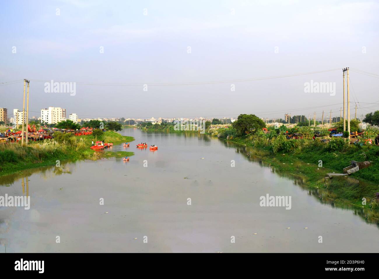 Beautiful Lake view The photo was taken from Hatirjheel Lake ...