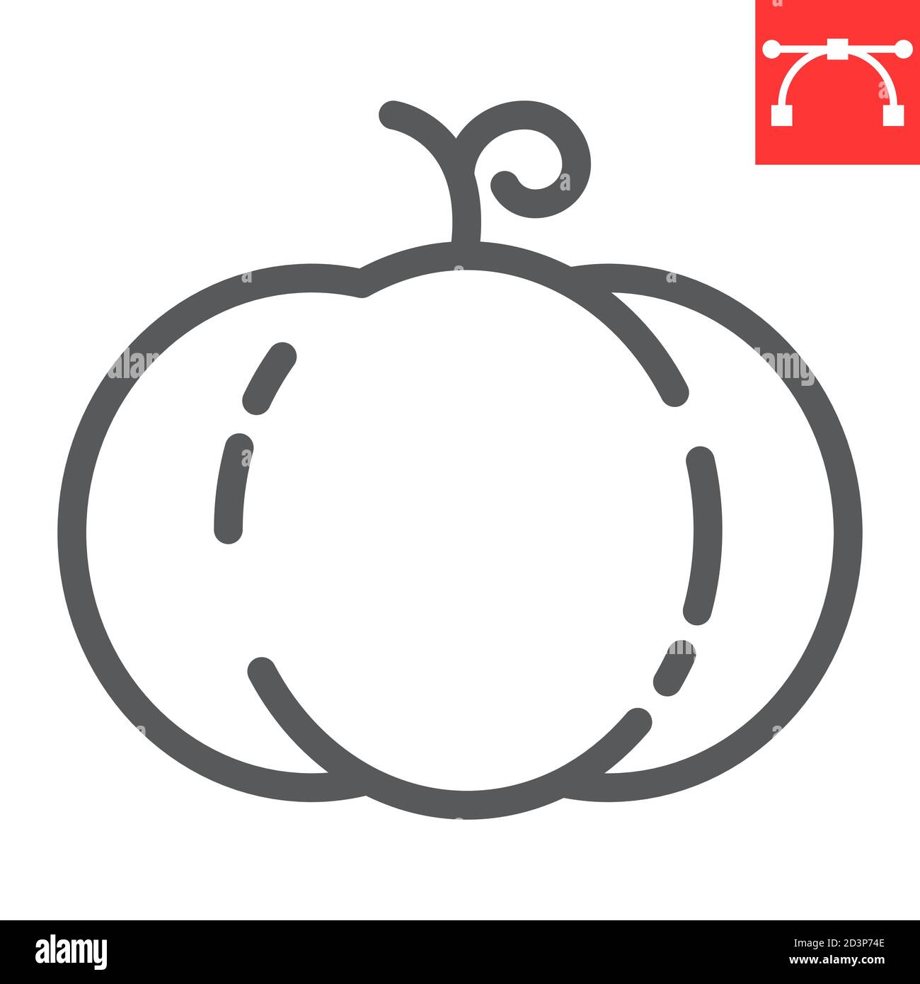 Pumpkin line icon, thanksgiving and celebration, pumpkin sign vector ...