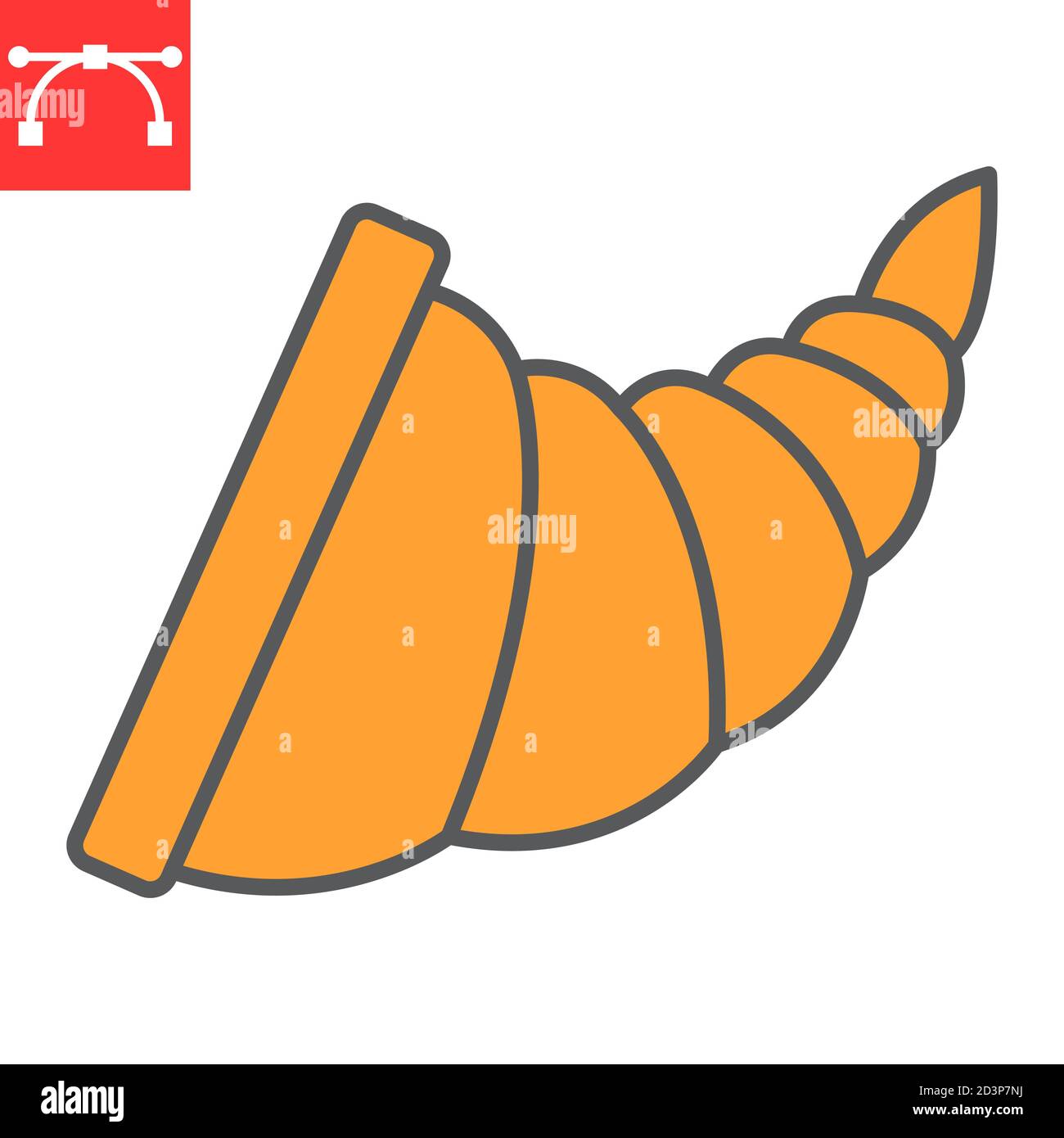 Cornucopia color line icon, thanksgiving and basket, cornucopia sign ...