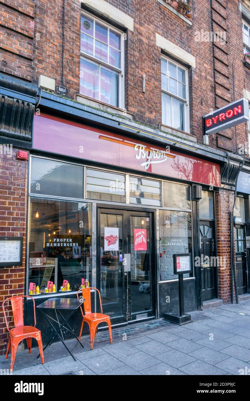 Byron hamburger restaurant in The Cut, Waterloo Stock Photo - Alamy