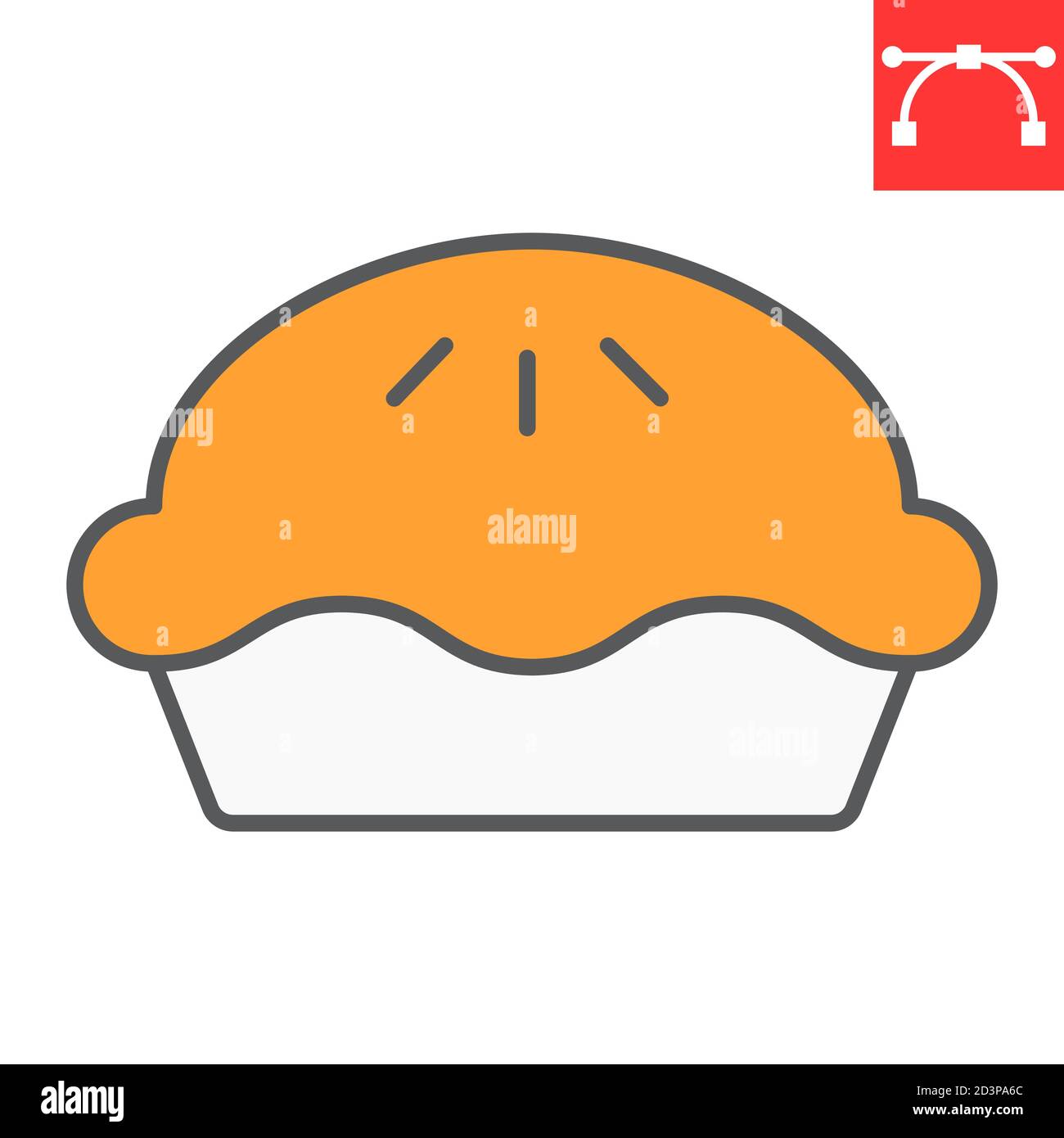 Delicious cream filled pie Stock Vector Images - Alamy