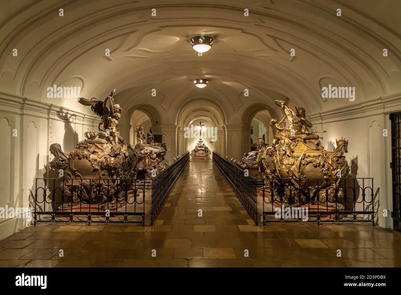 Sarkophage in der Kapuzinergruft in Wien, Österreich, Europa ...
