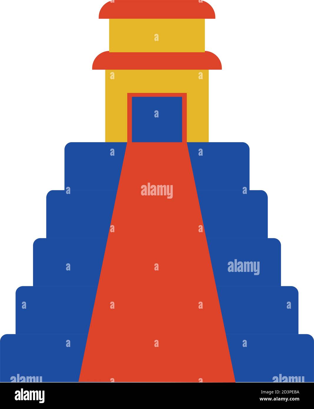 mexican pyramid flat style icon vector design Stock Vector Image & Art ...