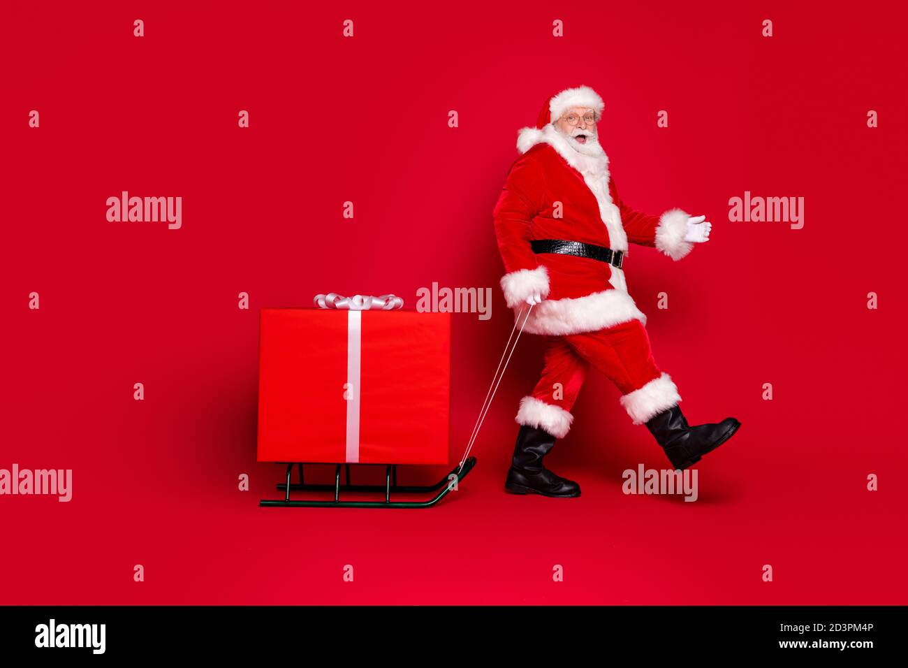 Overweight Santa In Sleigh