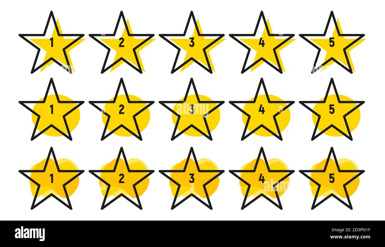 Star rating minimal design black line. 5 star rate icon. Feedback ...
