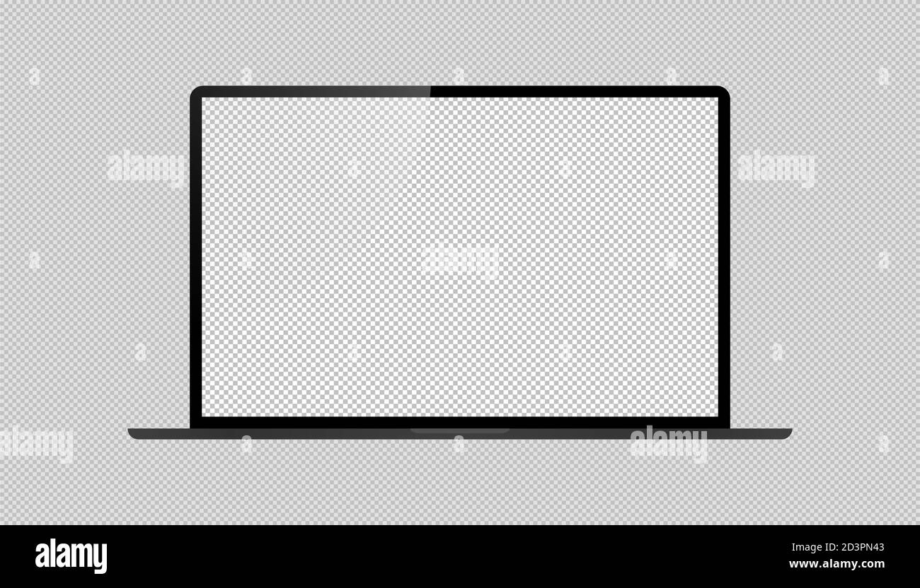 Modern glossy laptop isolated on white vector eps10 Stock Photo - Alamy