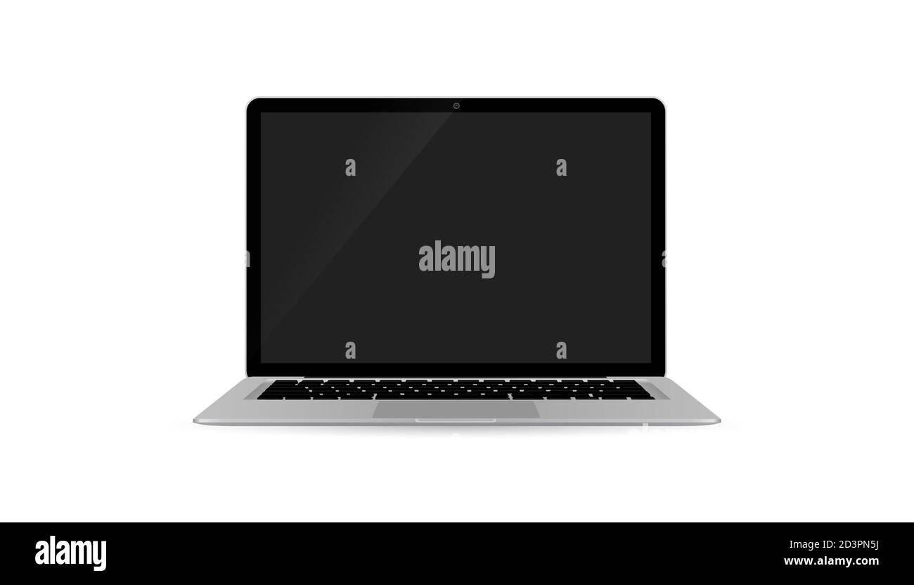 Isolated laptop with empty space on white background Stock Photo - Alamy